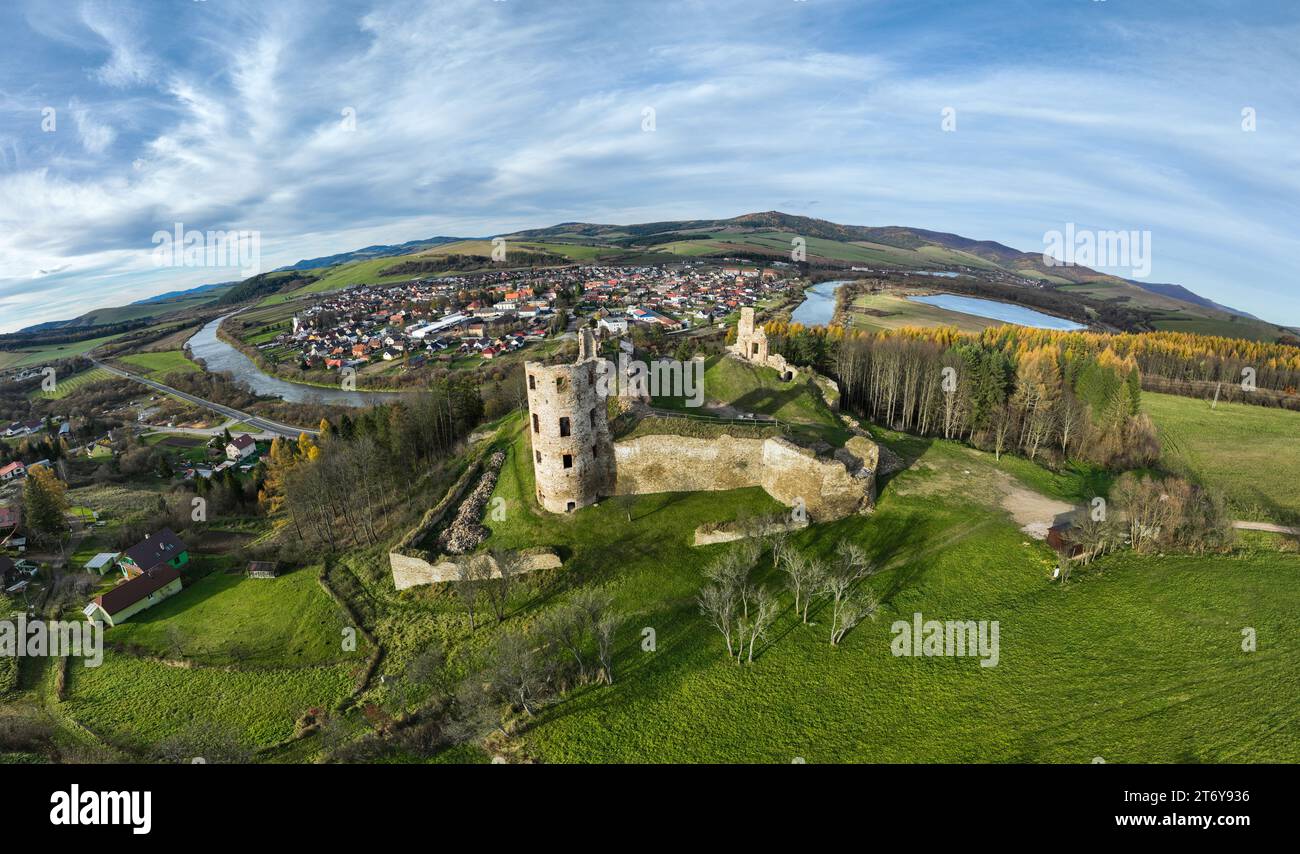 Aerial view of Plavec castle, Slovakia Stock Photo - Alamy