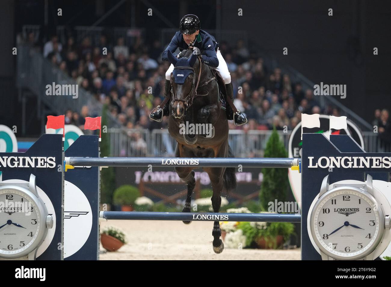 Denis Lynch (IRL) riding Dark Chocolate 48 in action during the CSI5 ...