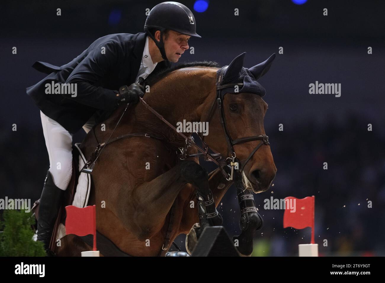Lars Bak Andersen (DEN) riding Ehtene in action during the CSI5* - W ...
