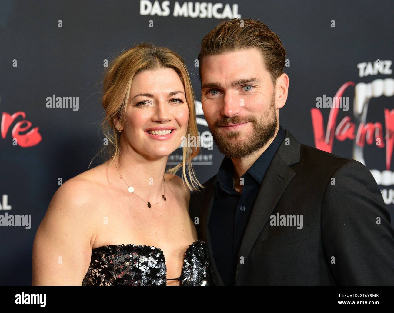 12 November 2023, Hamburg: Nina Bott, actress, and her partner Benjamin ...