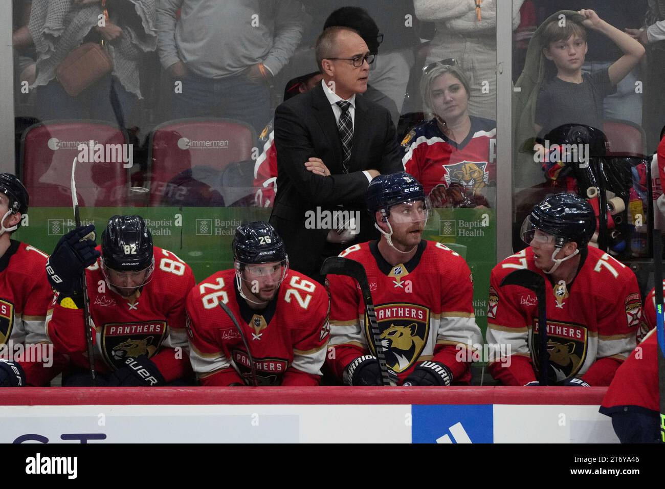 Florida Panthers head coach Paul Maurice looks on during the third ...