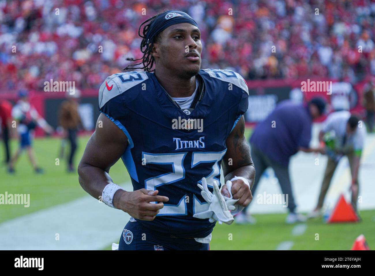 Tampa Bay, Florida, USA, November 12, 2023, Tennessee Titans player Tre ...