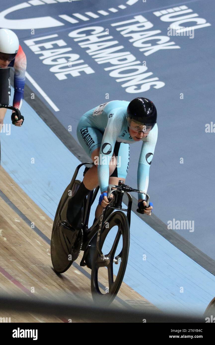 Track Cycling Champions League, Lee Valley Velodrome London UK. Katie ...