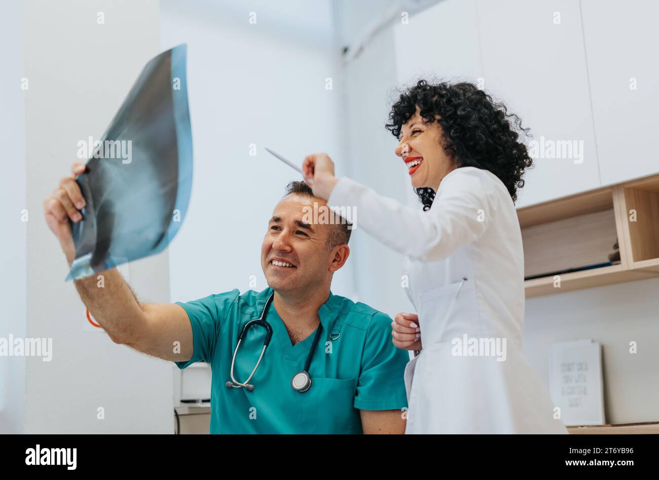 Expert Doctor Reviewing Diagnostic Test Results in Hospital Stock Photo ...