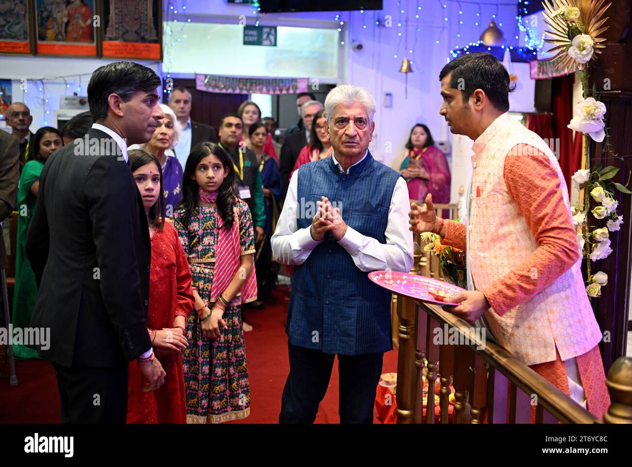 Prime Minister Rishi Sunak with his wife Akshata Murty and daughters ...