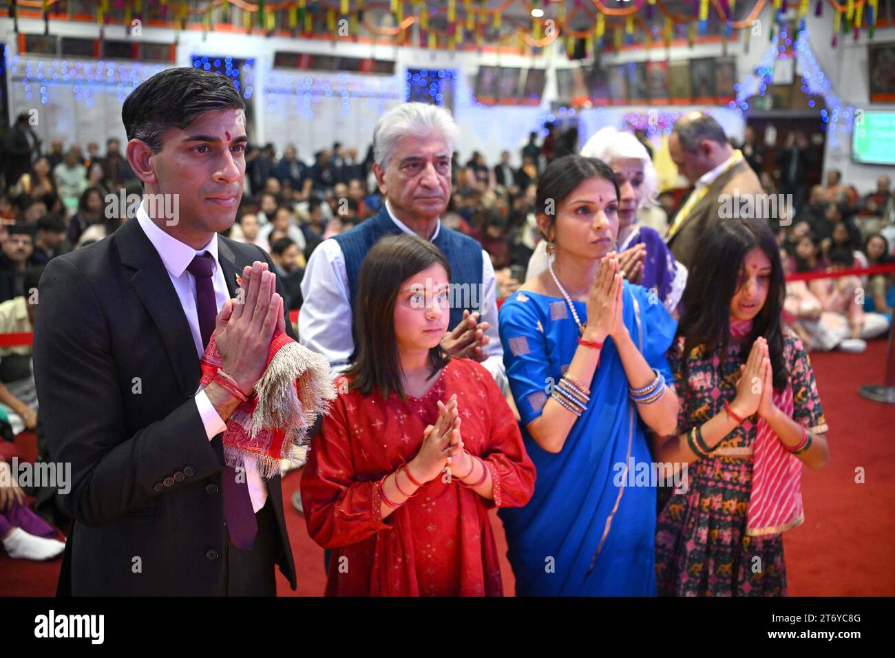 Prime Minister Rishi Sunak with his wife Akshata Murty and daughters ...