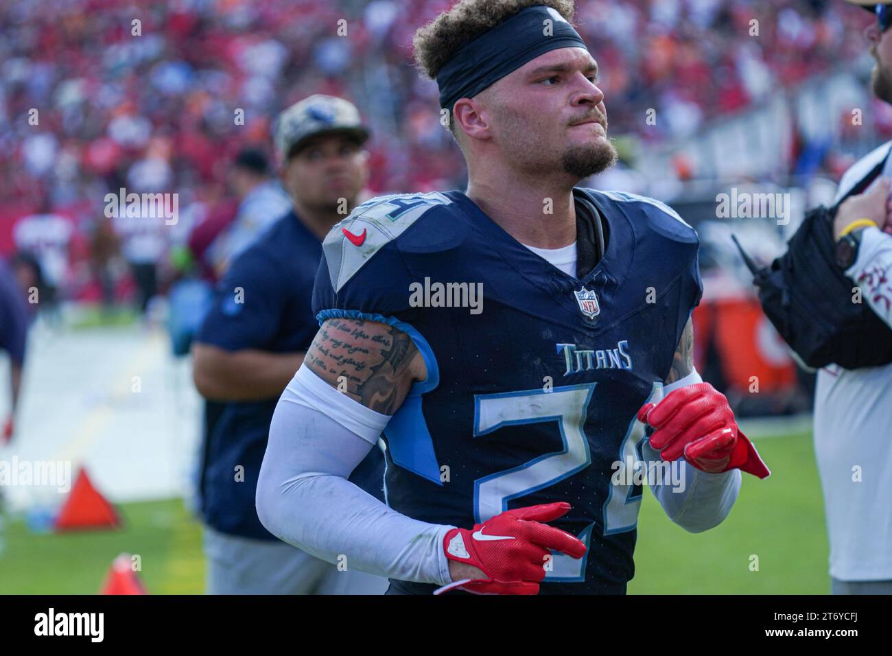 Tampa Bay, Florida, USA, November 12, 2023, Tennessee Titans player ...