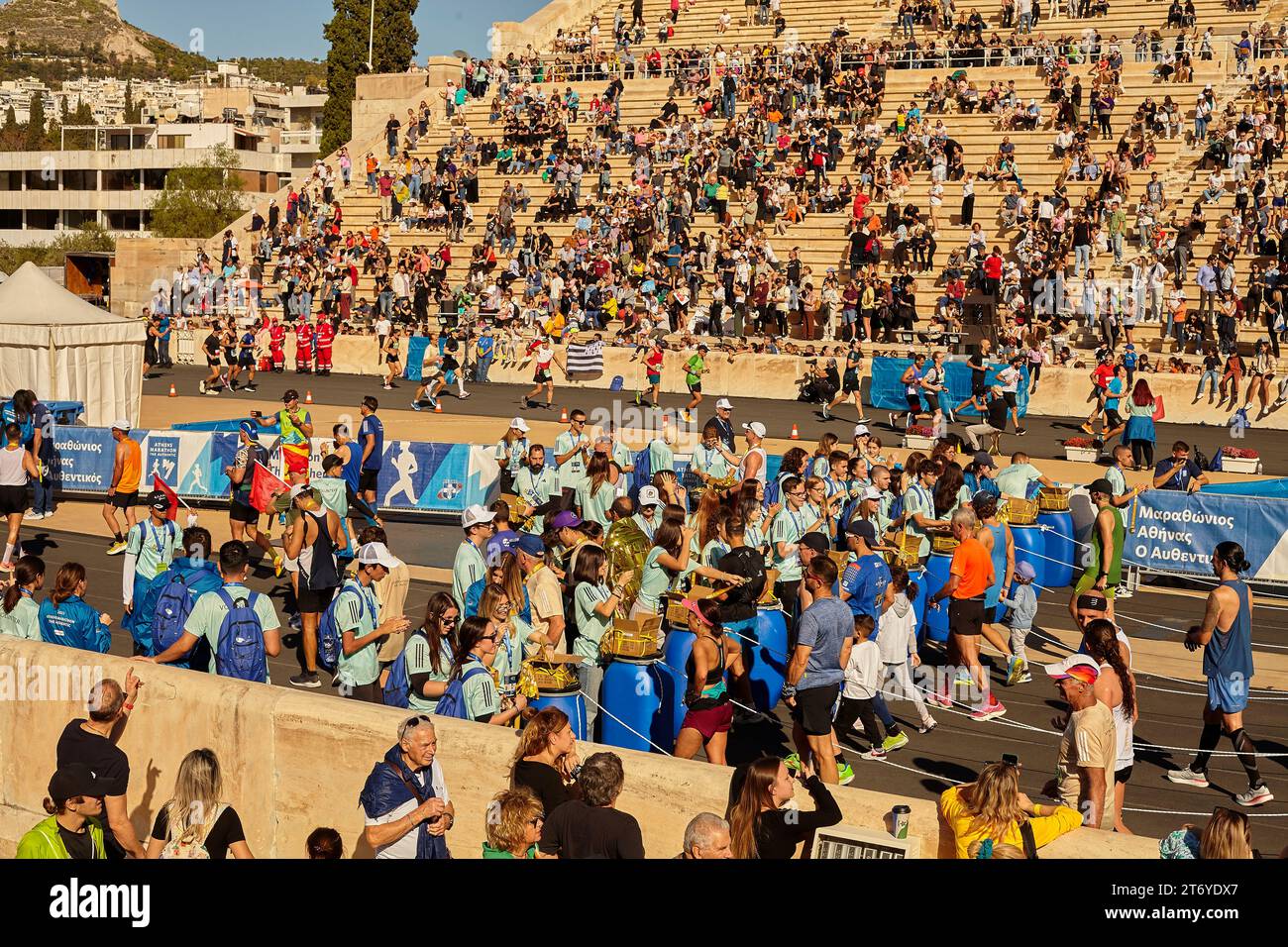 Athens Classic Marathon, panathenaic stadium Stock Photo - Alamy