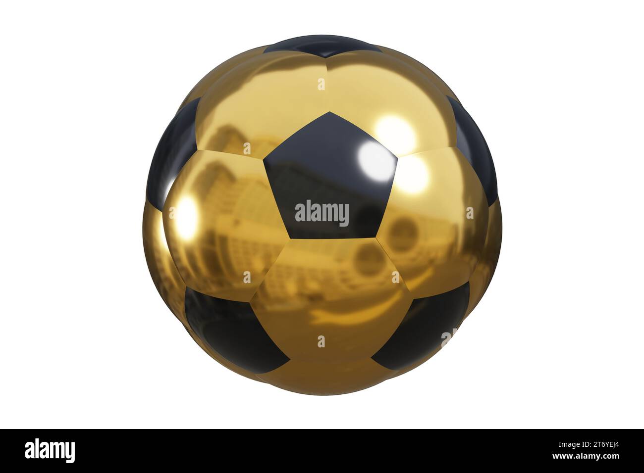Soccer ball. Realistic football ball. Classic colors. 3d rendering ...