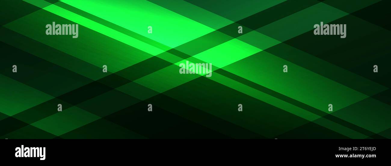 Dark green modern abstract wide banner background with diagonal ...