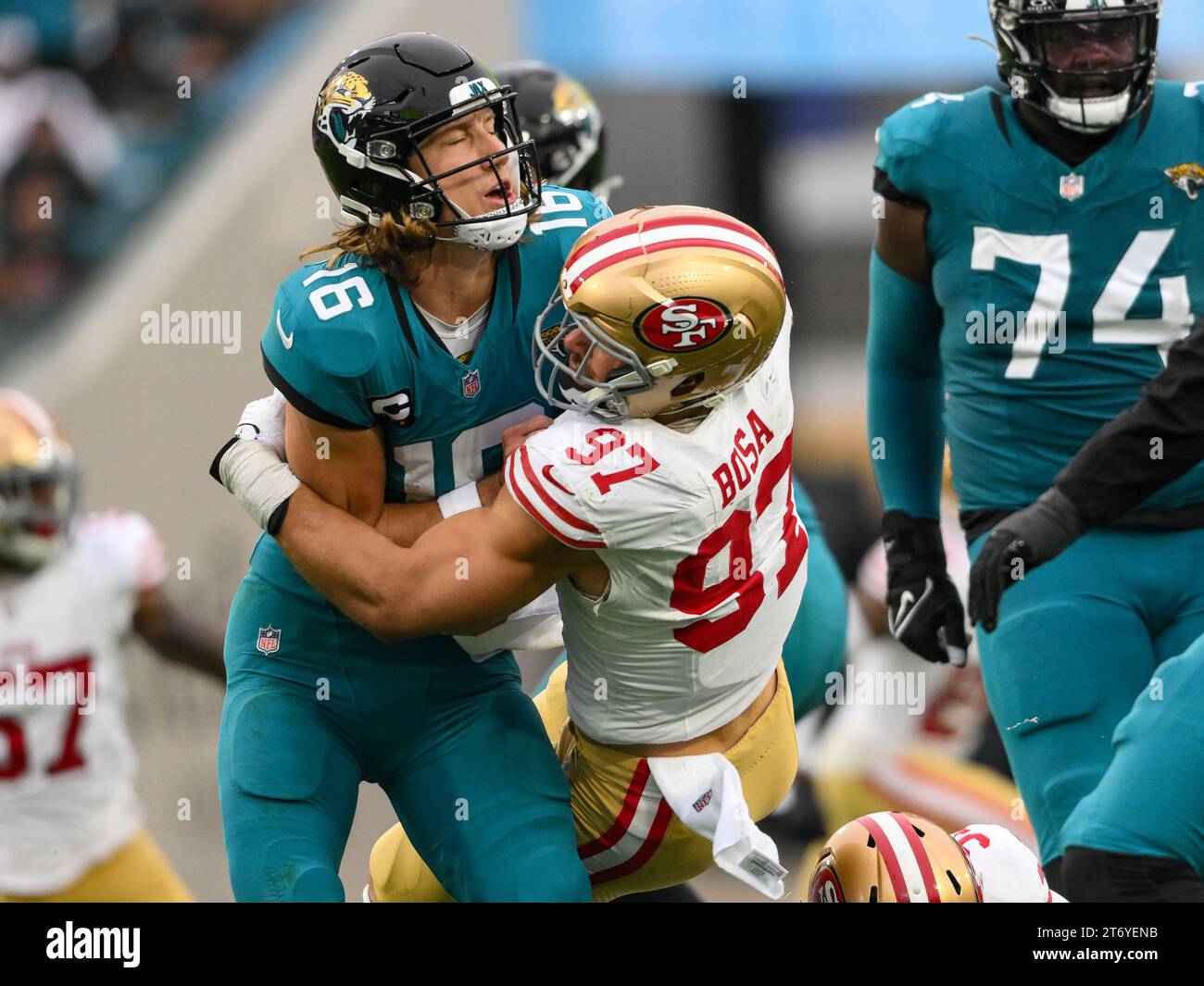 Jacksonville, Florida, USA. November 12, 2023: Jacksonville Jaguars ...