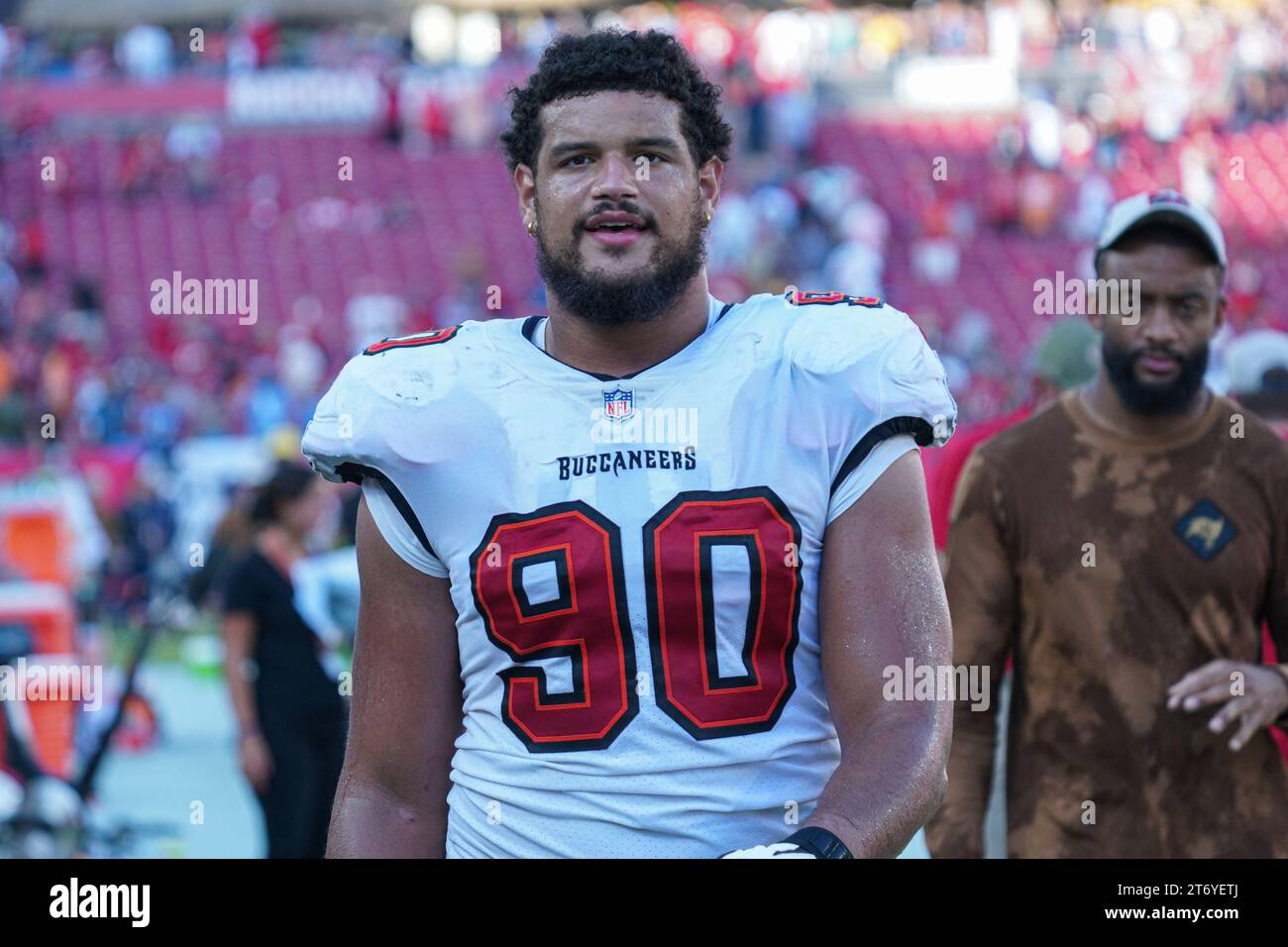 Tampa Bay, Florida, USA, November 12, 2023, Tampa Bay Buccaneers player Mike Greene #90 at ...