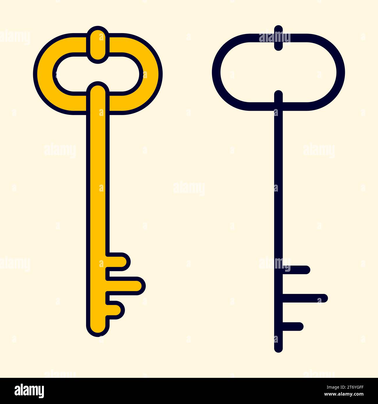 Cartoon old key hi-res stock photography and images - Alamy