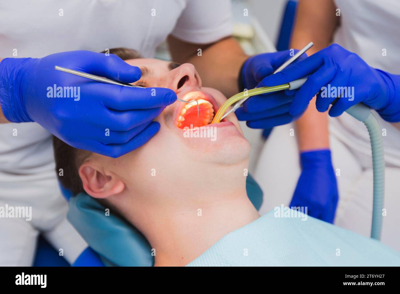Close up dental procedure patient Stock Photo - Alamy