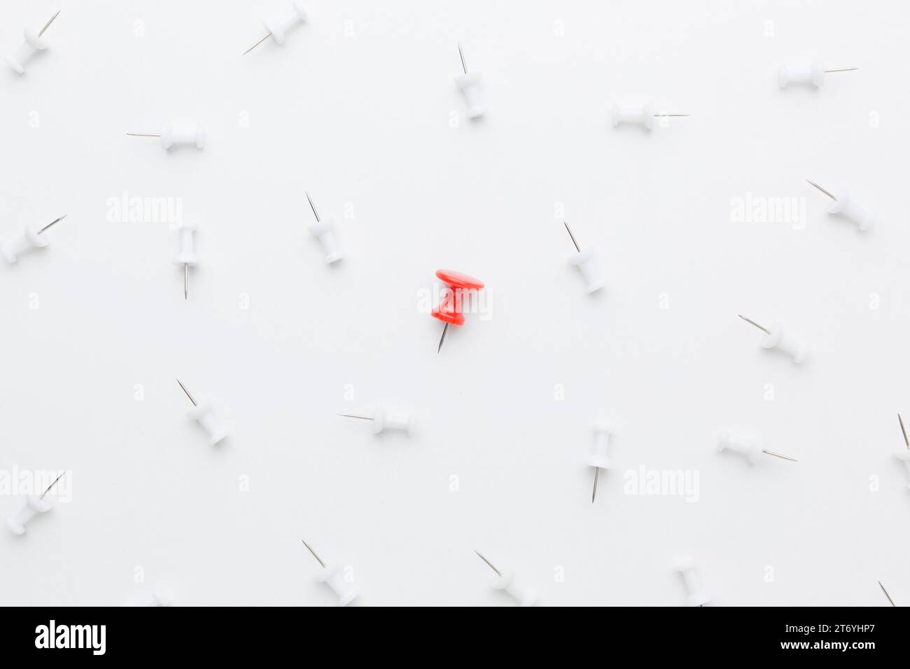 White one red pin Stock Photo - Alamy