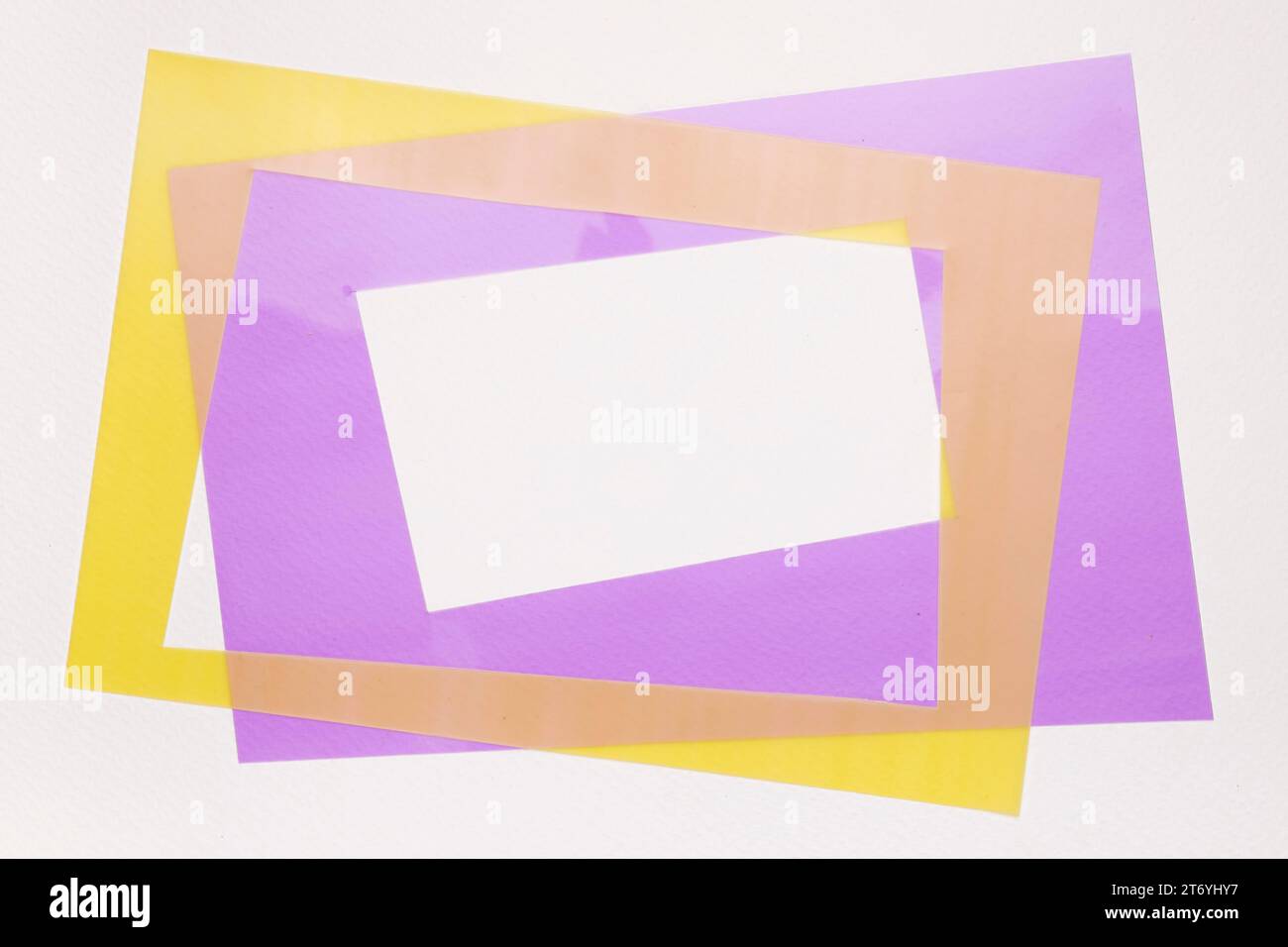 Yellow purple border frame isolated white background Stock Photo - Alamy