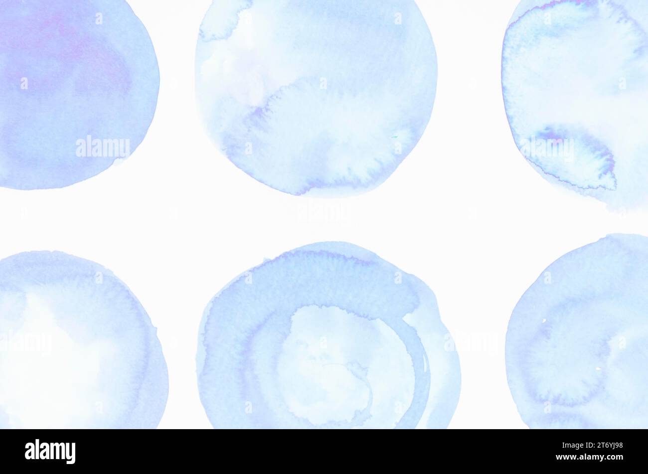 Blue liquid color blobs painted white canvas Stock Photo - Alamy