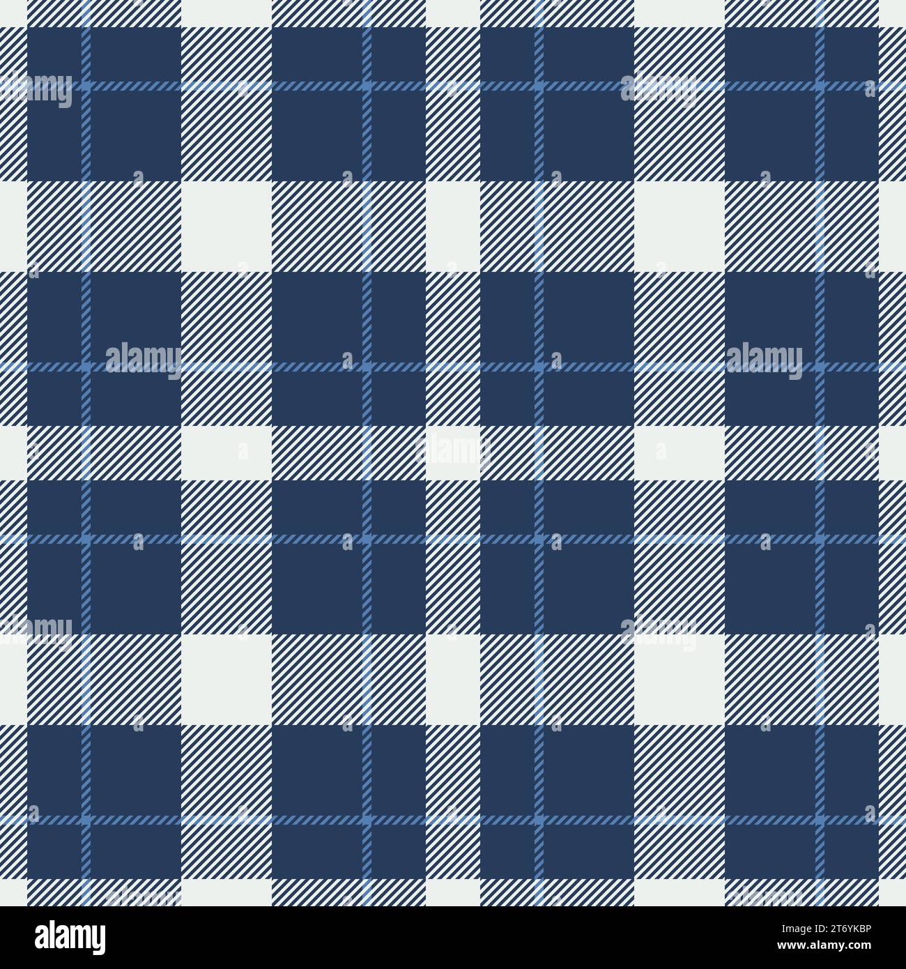 Plaid seamless pattern in blue. Check fabric texture. Vector textile ...