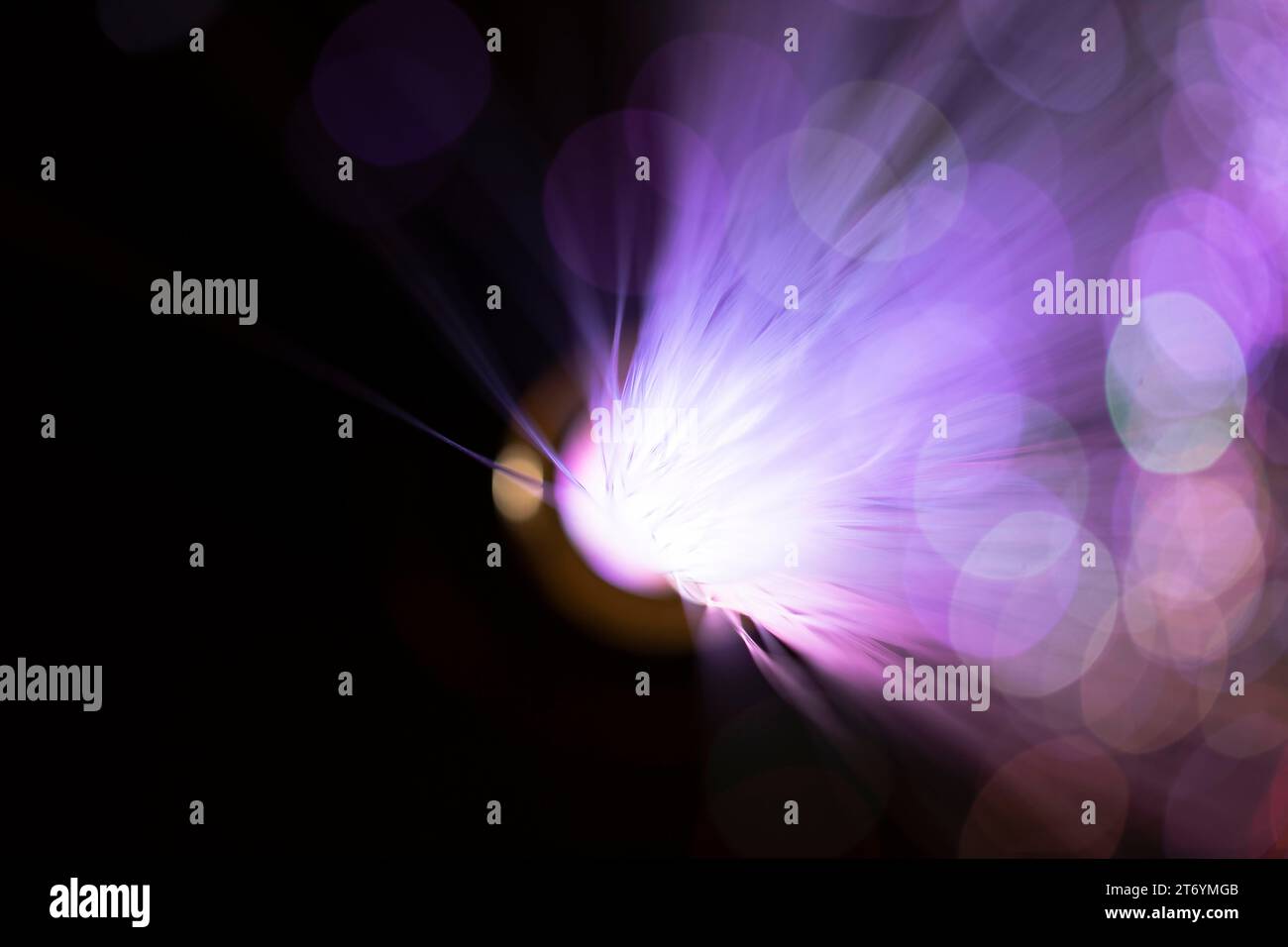 Out focus fiber optics lights Stock Photo - Alamy