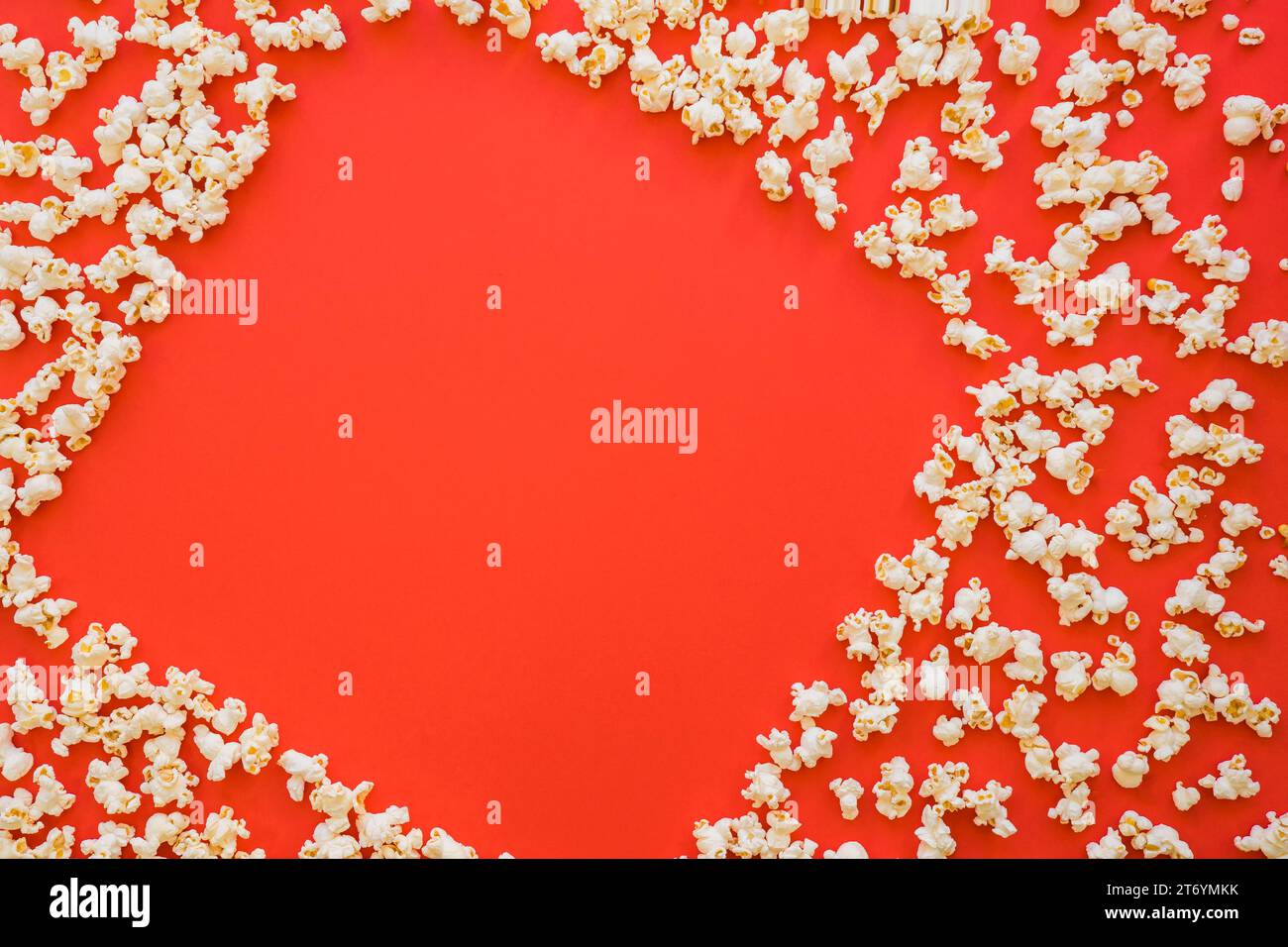 Popcorn forming square space Stock Photo - Alamy
