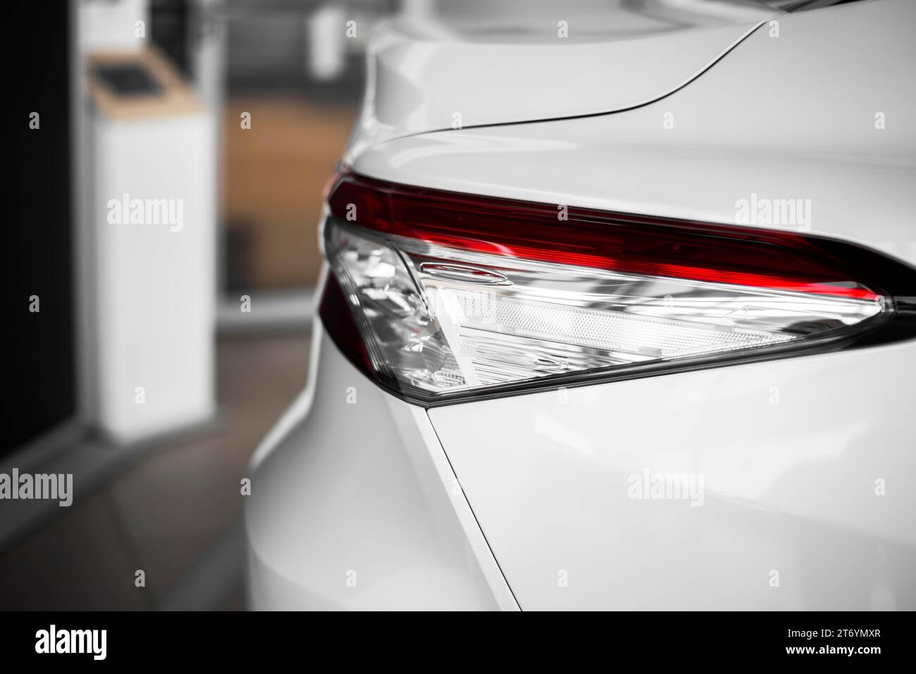 Side view new car headlights view Stock Photo - Alamy