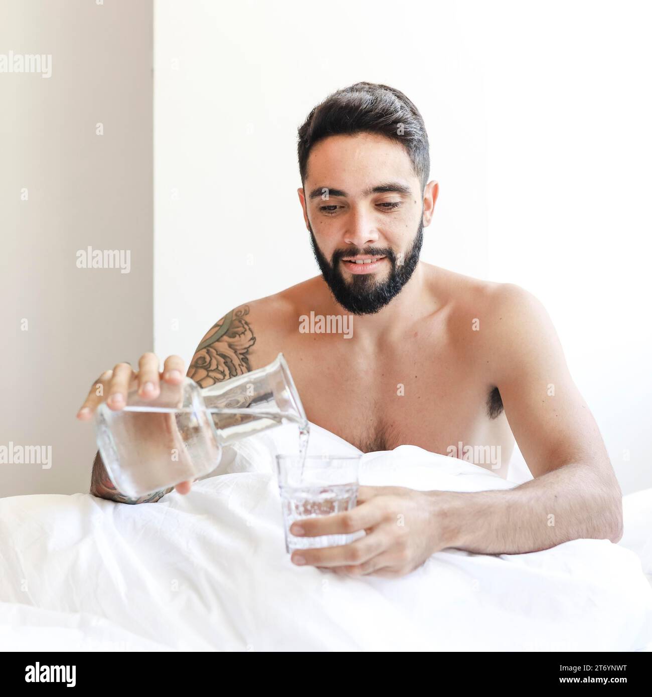 Man water bed hi-res stock photography and images - Alamy