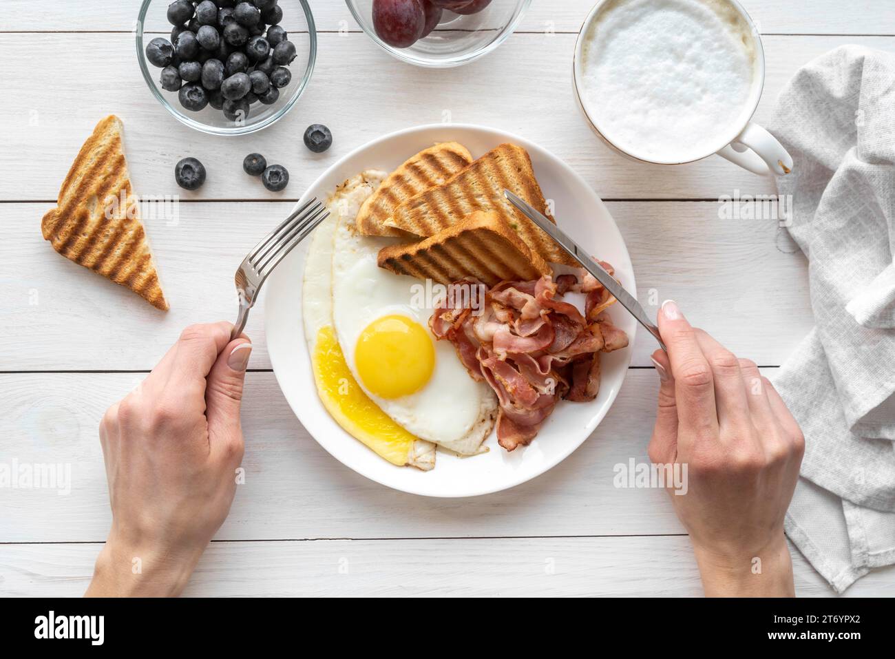 Creative assortment breakfast meal Stock Photo - Alamy