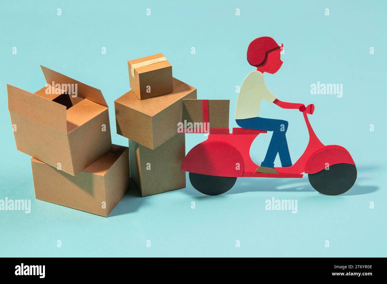 Delivery motorcycle and van hi-res stock photography and images - Alamy