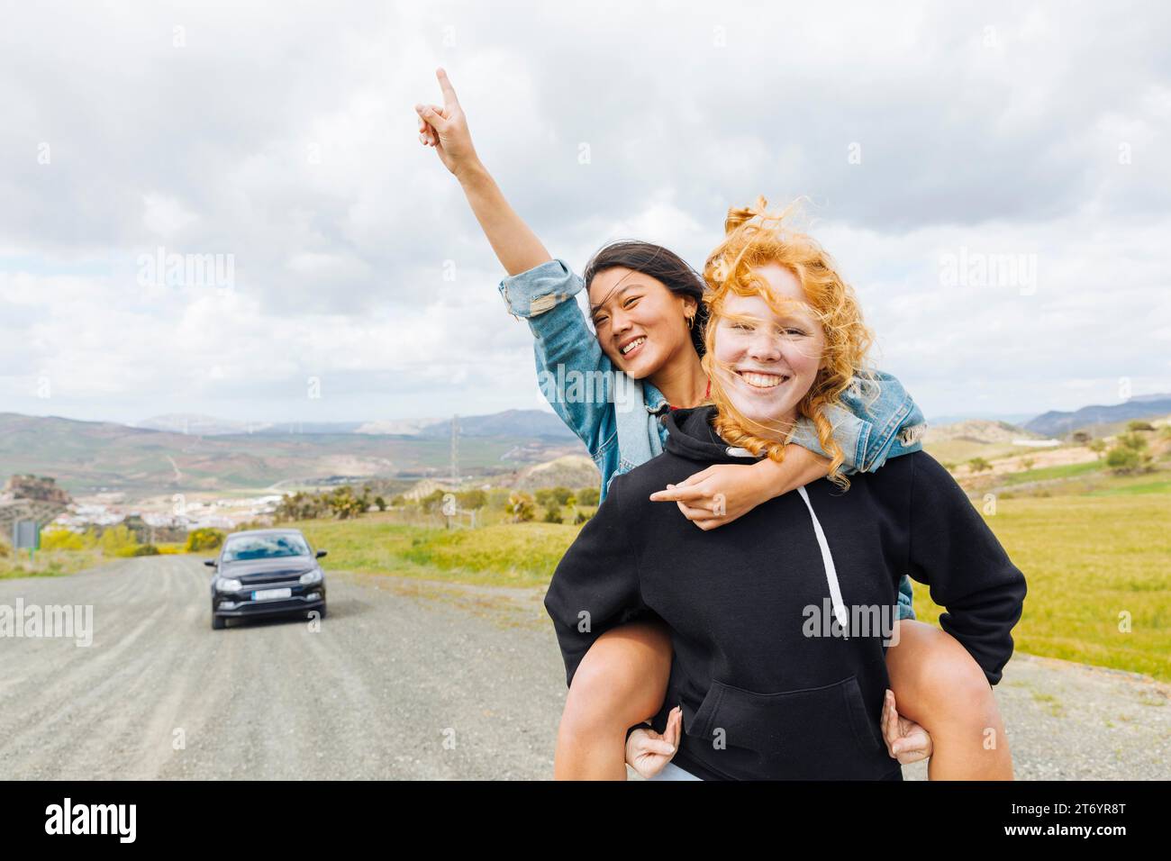 Carry piggyback hi-res stock photography and images - Alamy