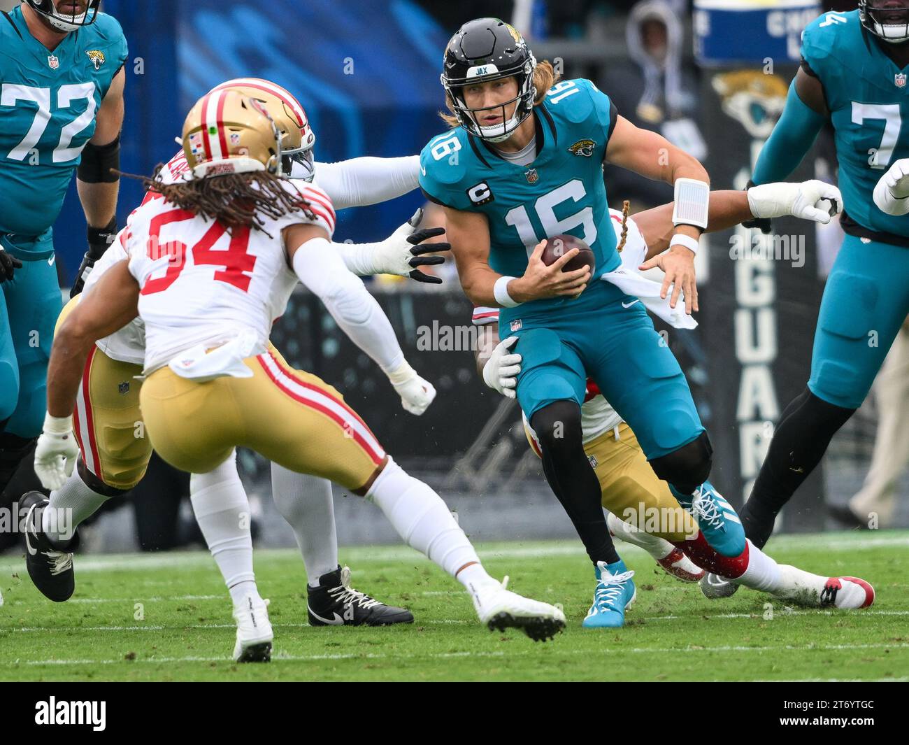 November 12, 2023: Jacksonville Jaguars quarterback Trevor Lawrence (16 ...