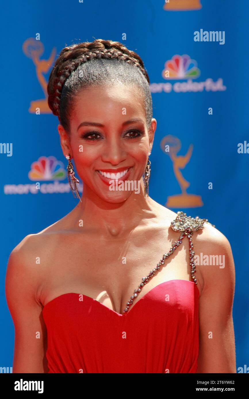 Shaun Robinson at the 62nd Annual Primetime Emmy Awards held at the ...
