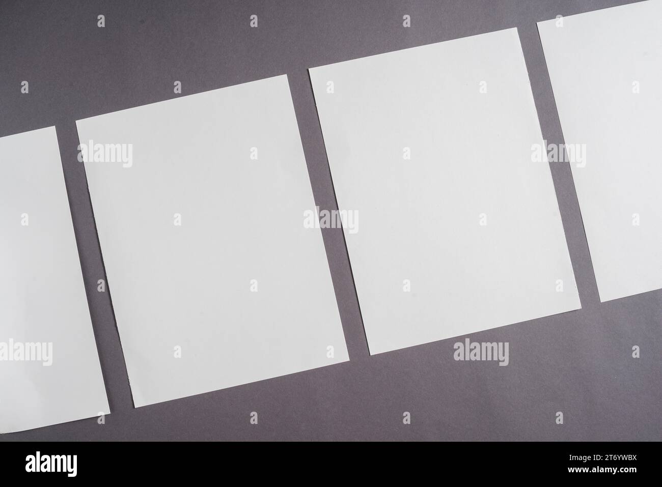 Row blank white sheet Stock Photo - Alamy