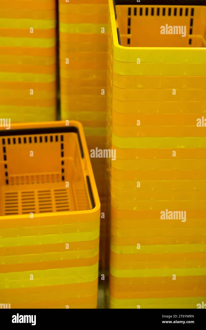 Stacked food baskets Stock Photo - Alamy