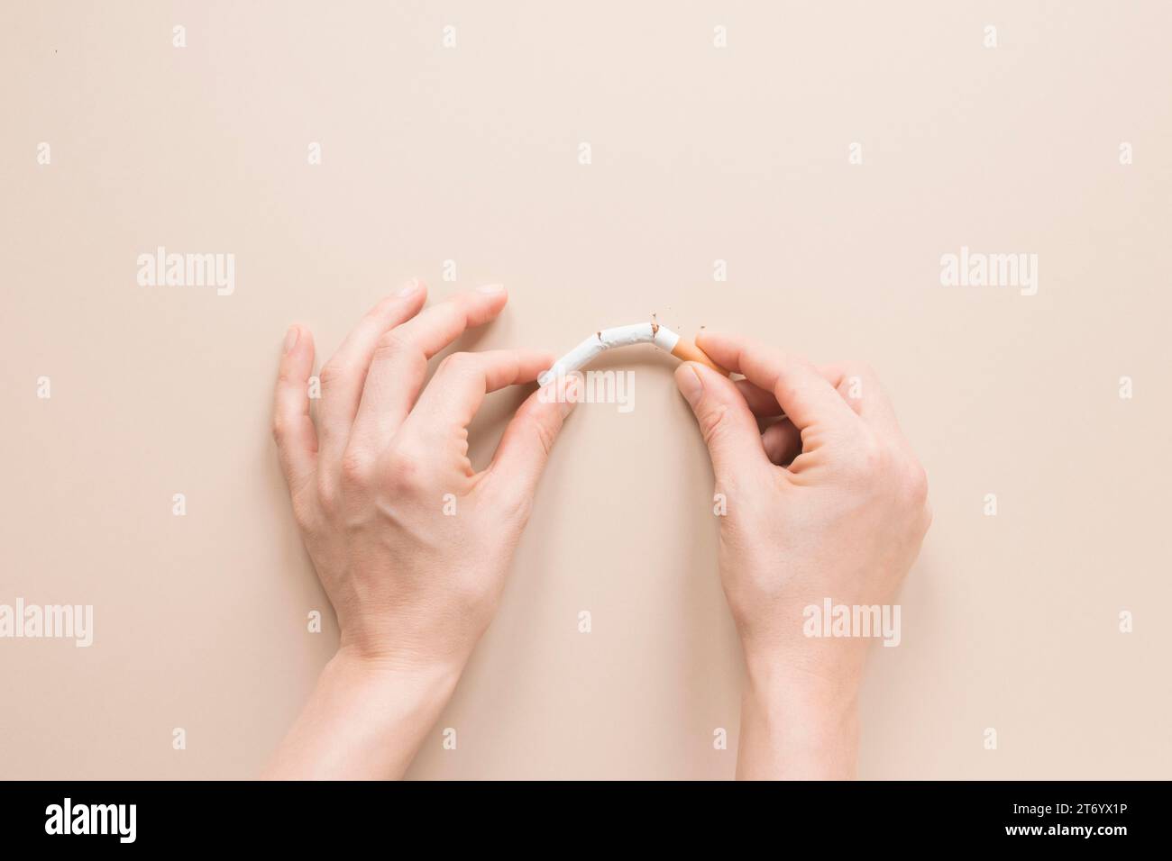 Top view hand breaking hi-res stock photography and images - Alamy