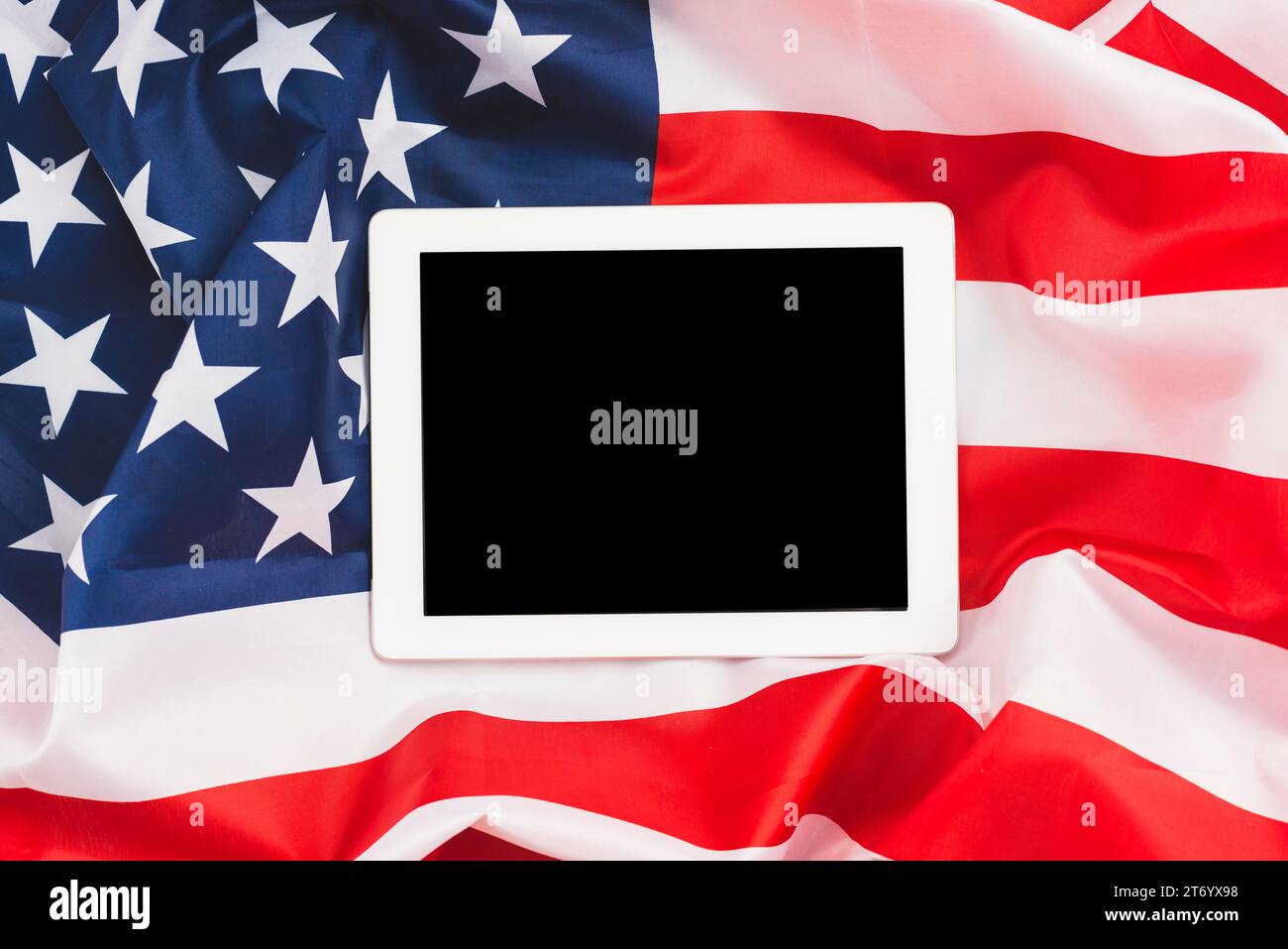 Turned off tablet american flag Stock Photo - Alamy