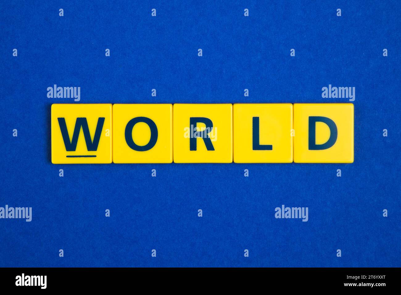 Yellow word tiles hi-res stock photography and images - Alamy