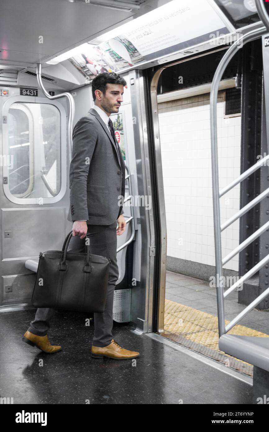 Man subway car hi-res stock photography and images - Alamy