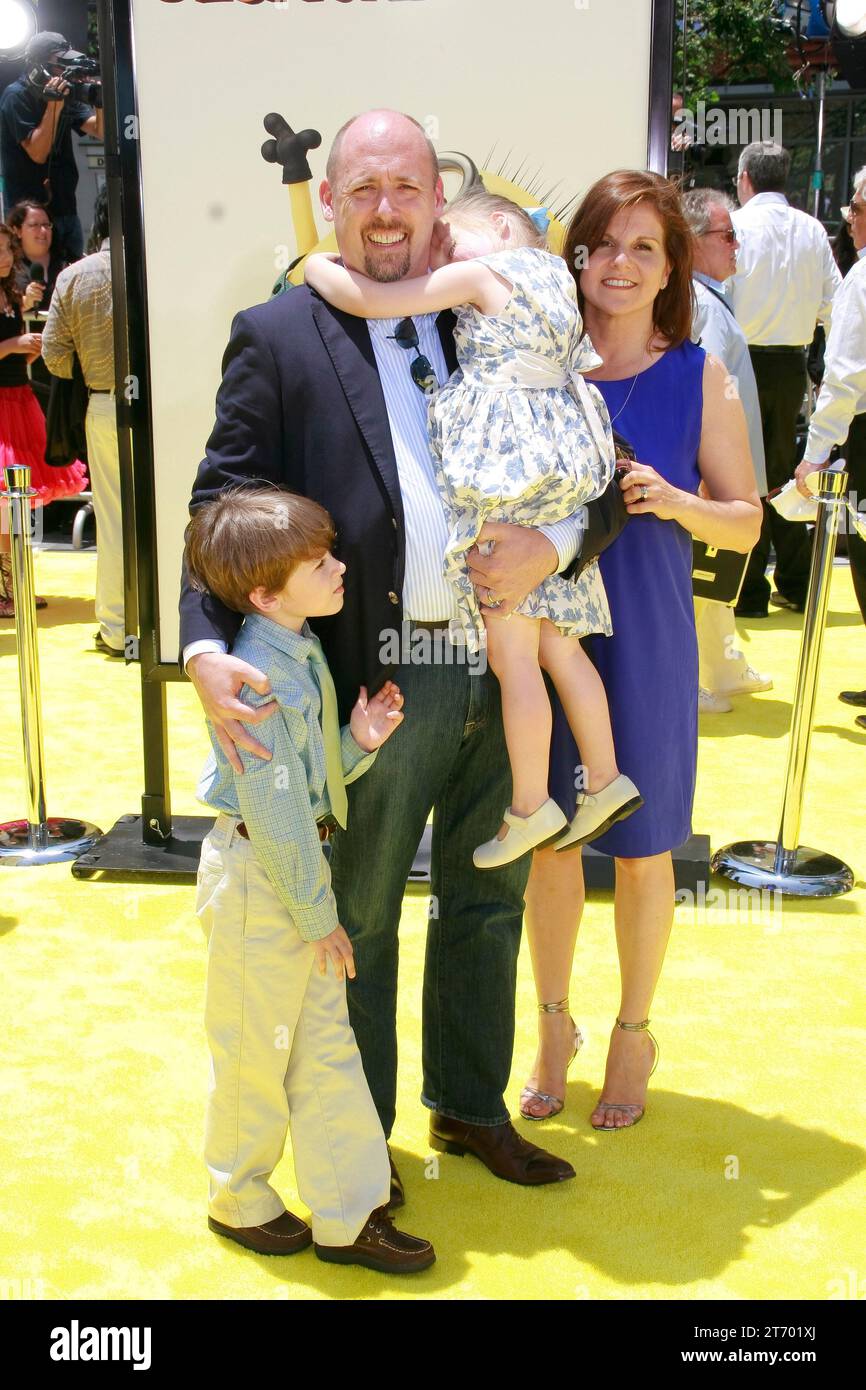 Director Chris Renaud and family at the Premiere of Universal Pictures ...