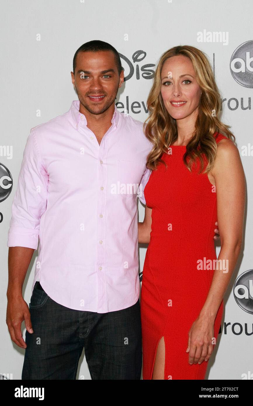 Jesse Williams and Kim Raver at the Disney ABC Television Group's 2010 ...