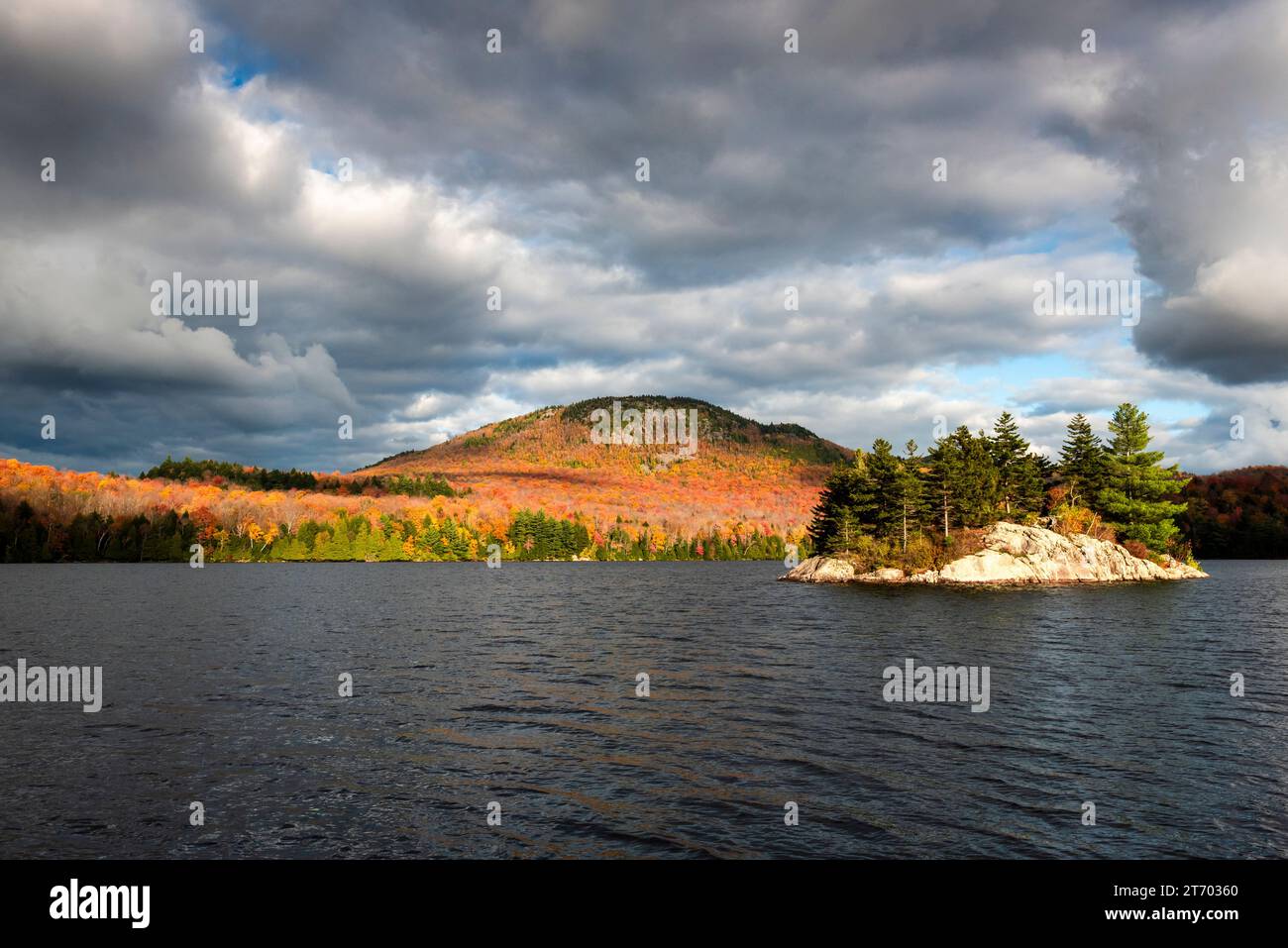 Fall foliage at Mont Chauve in Quebec Stock Photo - Alamy