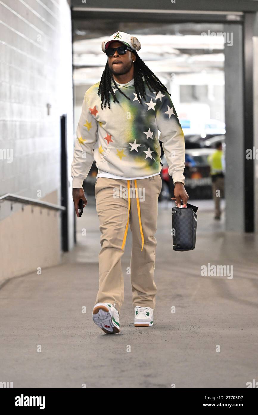 Las Vegas Raiders wide receiver Davante Adams arrives before the start ...