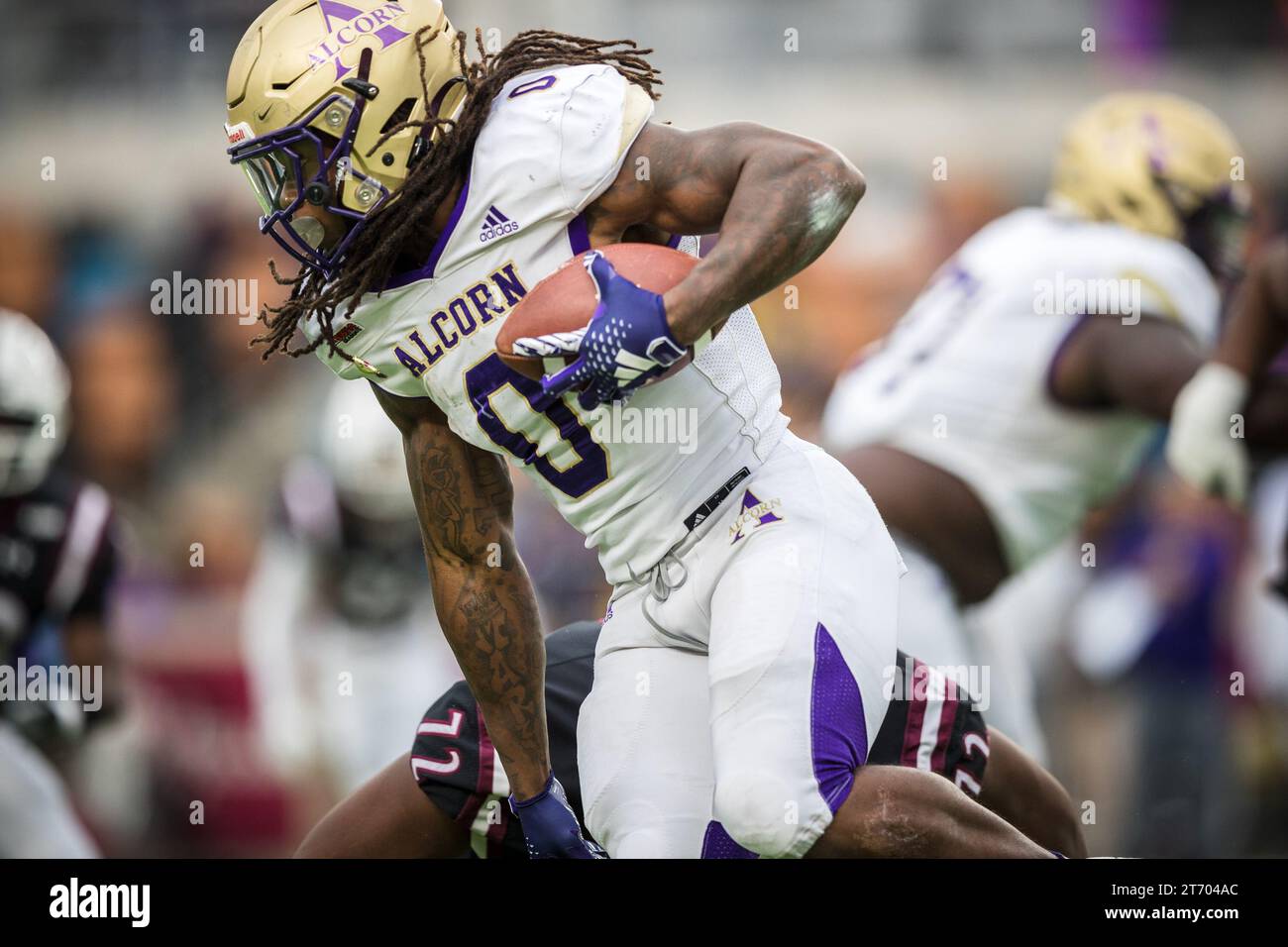 November 12, 2023: Alcorn State Braves running back Jarveon Howard (0 ...