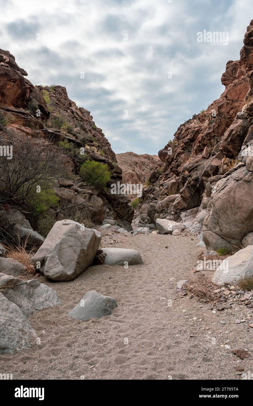 Rock Walls Begin To Rise Up Along Upper Burro Wash In Big Bend National ...