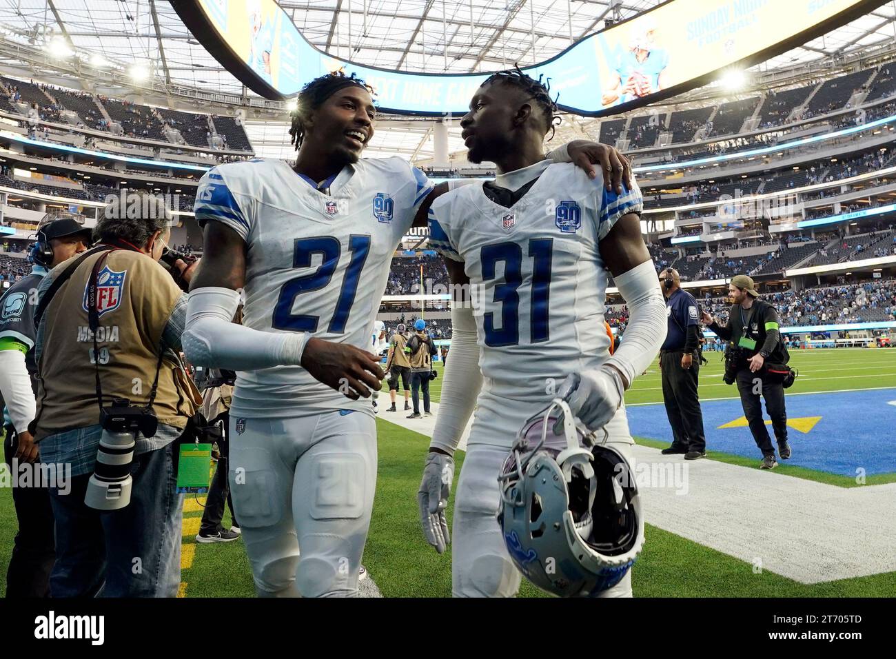 Detroit Lions safety Tracy Walker III (21) and safety Kerby Joseph (31 ...
