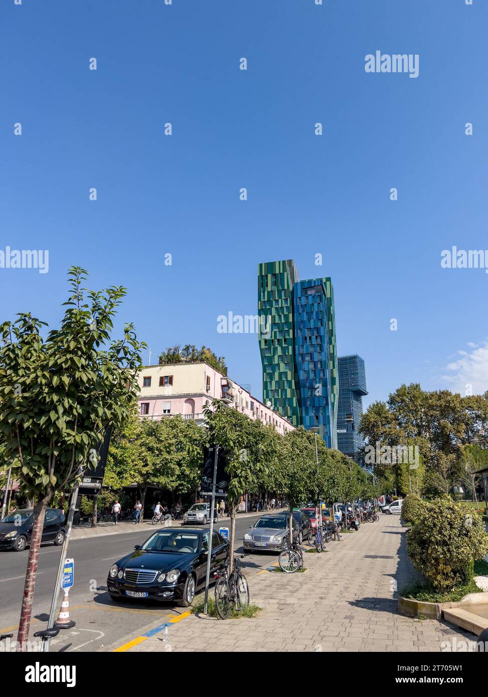 Tirana, Albania - 05 august 2023: Modern apartment building Forever ...