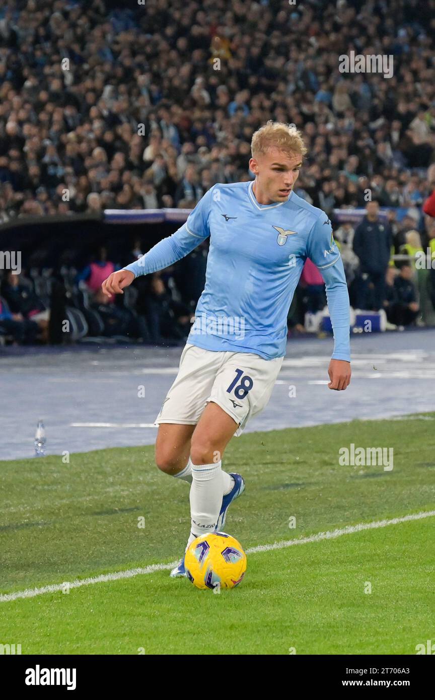 Rome, Italy, 12 Nov, 2023 Gustav Isaksen of SS Lazio at the Lazio vs ...