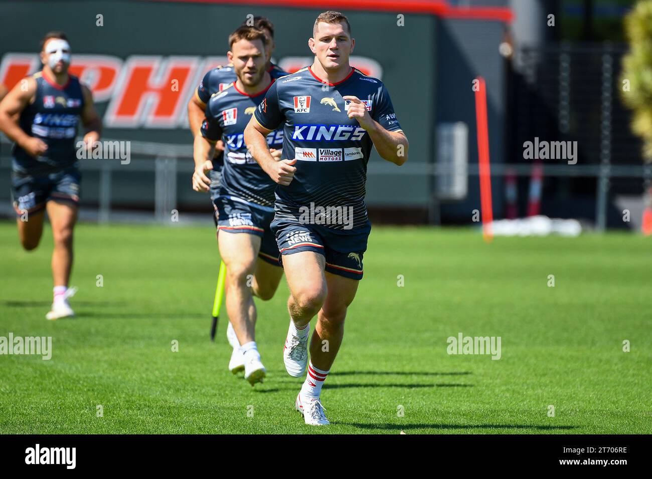 Tom Gilbert is seen during a NRL Dolphins' training session at Kayo ...