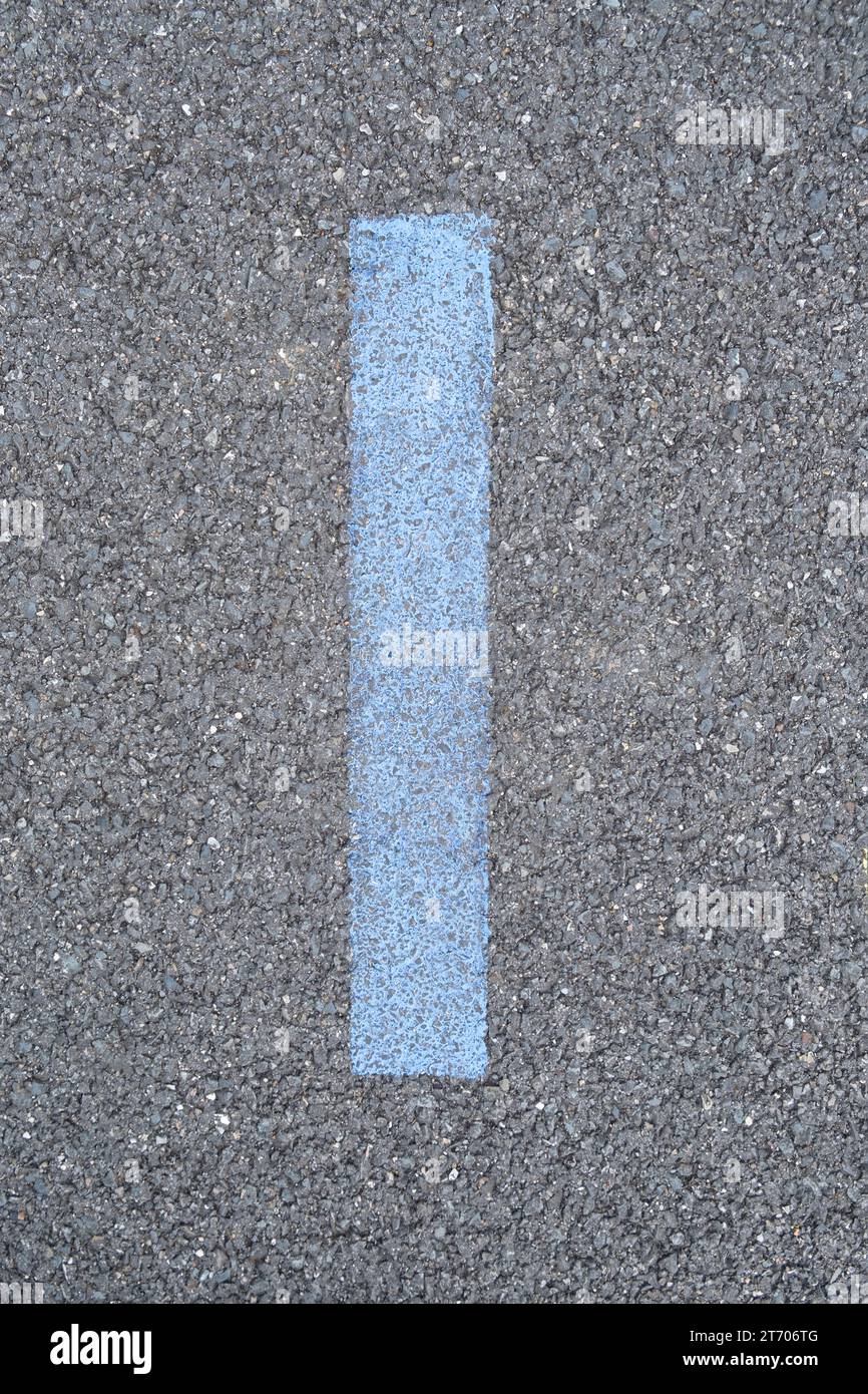 the Letter I are drawn with color paint on asphalt. a children's ...