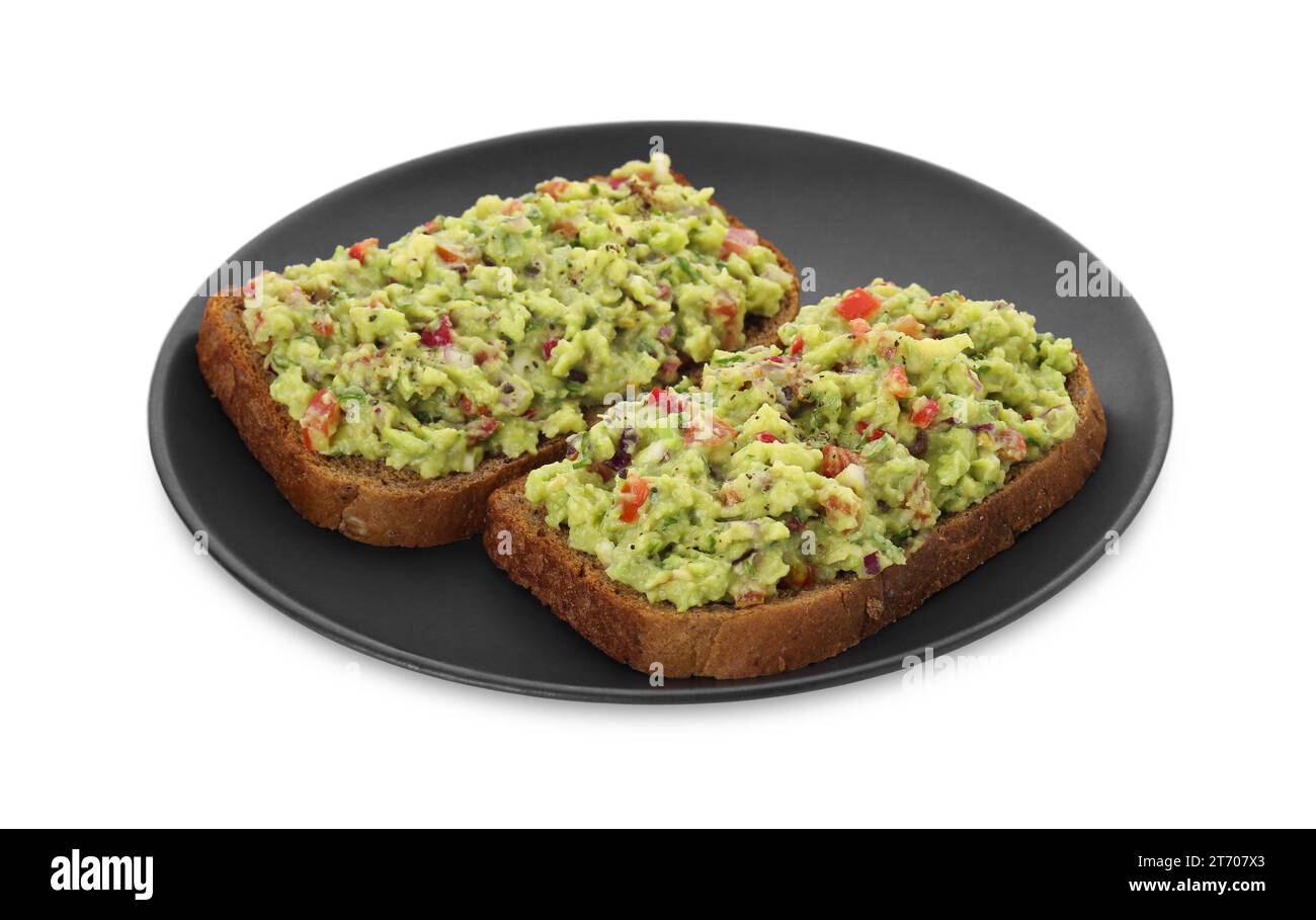 Slices bread tasty guacamole hi-res stock photography and images - Alamy