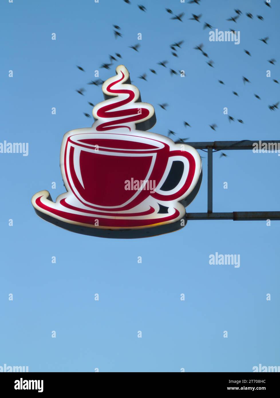 TEACUP SIGN, Cricklewood North West London Stock Photo - Alamy